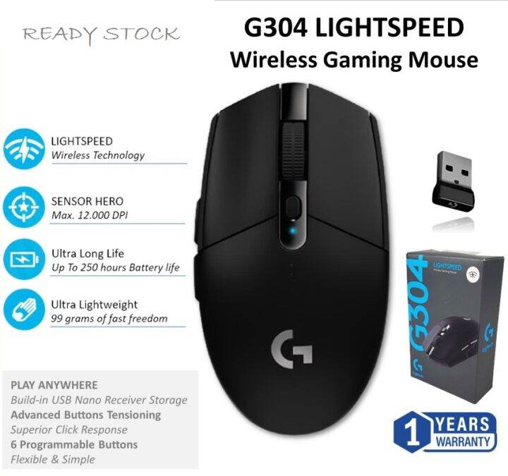 Logitech G502/G502 HERO/G304 Lightspeed Wireless Gaming Mouse Original ...