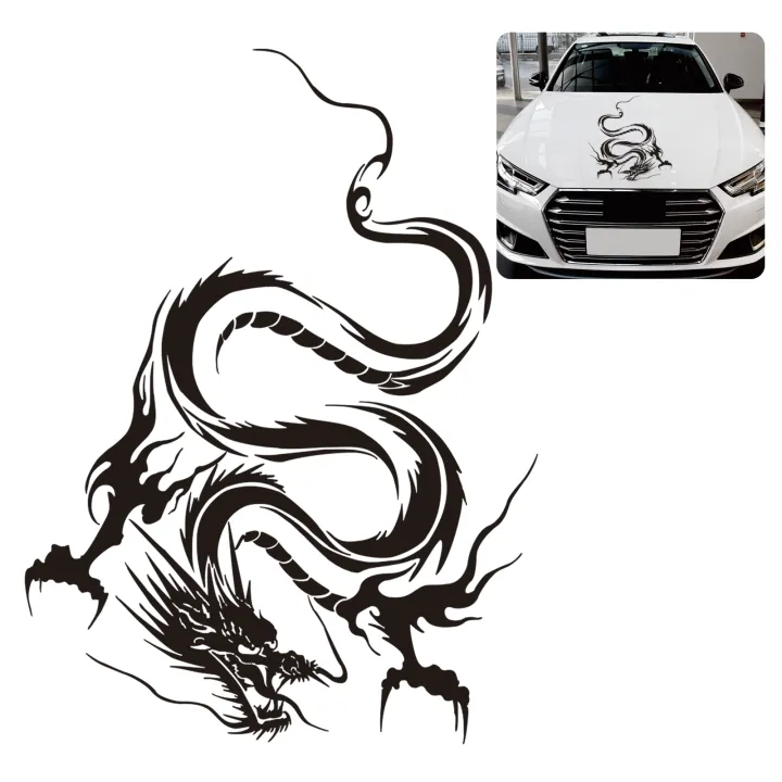 【Ready Stock】Universal Waterproof Cool Car Sticker Black Auto Body ...