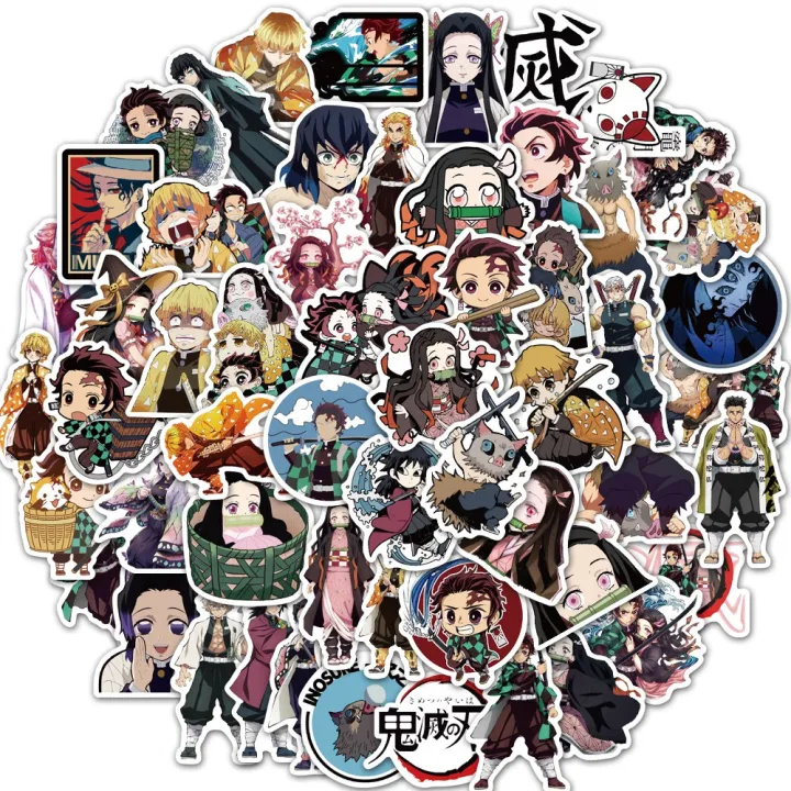 Stiker demon slayer / stiker anime / stiker tanjiro zenitsu nezuko ...