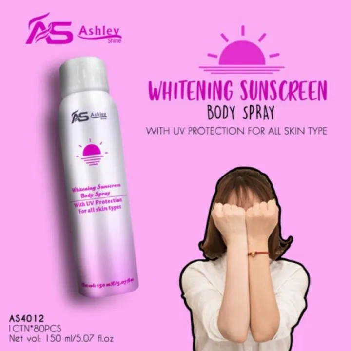Ashley shine whitening sunscreen body spray | Lazada PH