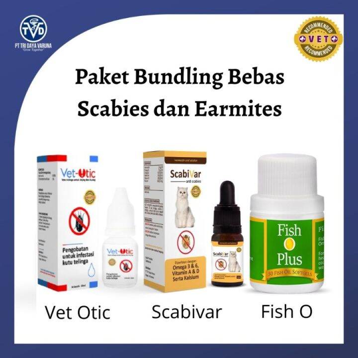 BUNDLING BEBAS KUTU SCABIES BULU SEHAT VET OTIC SCABIVAR FISH O ...