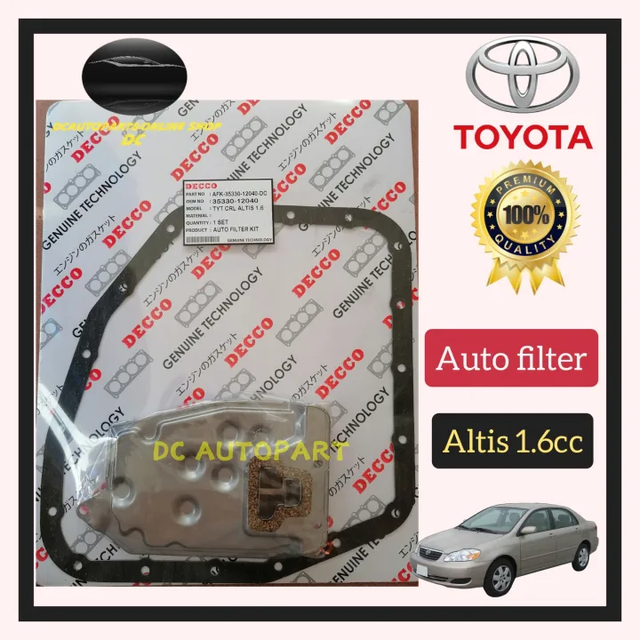 TOYOTA ALTIS 1.6 ZZE121 2002-2007 AUTO TRANSMISSION GEAR BOX FILTER KIE ...