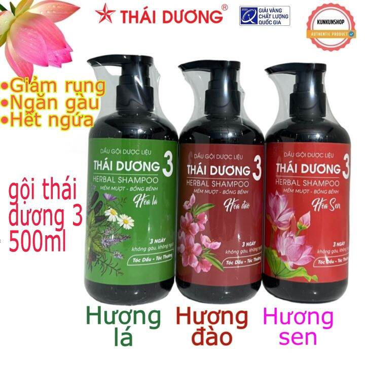 Dầu gội dược liệu Thái Dương 3 chai vòi 480ml -500ml- 600ml mẫu mới | Lazada.vn