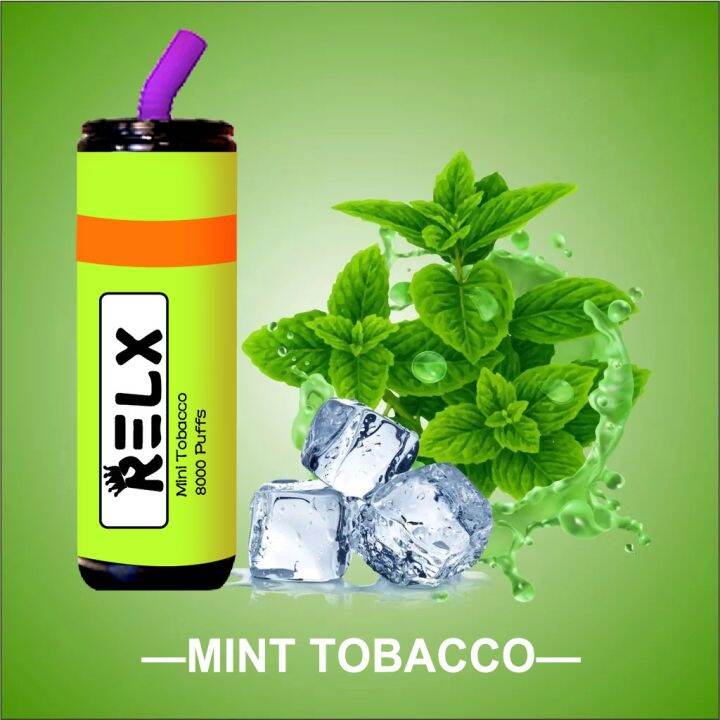 Relx 8000 Puffs Disposable Vape Disposable Pod 8000 Puffs MENTHOL Dispo ...