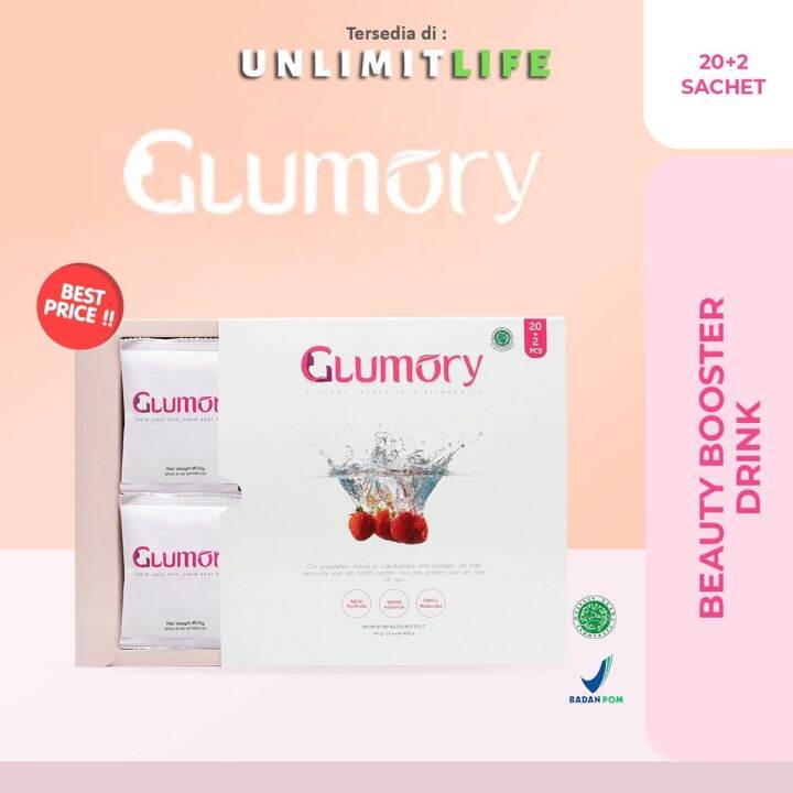 GLUMORY BEAUTY DRINK Original Minuman Kolagen Glutathione Collagen ...