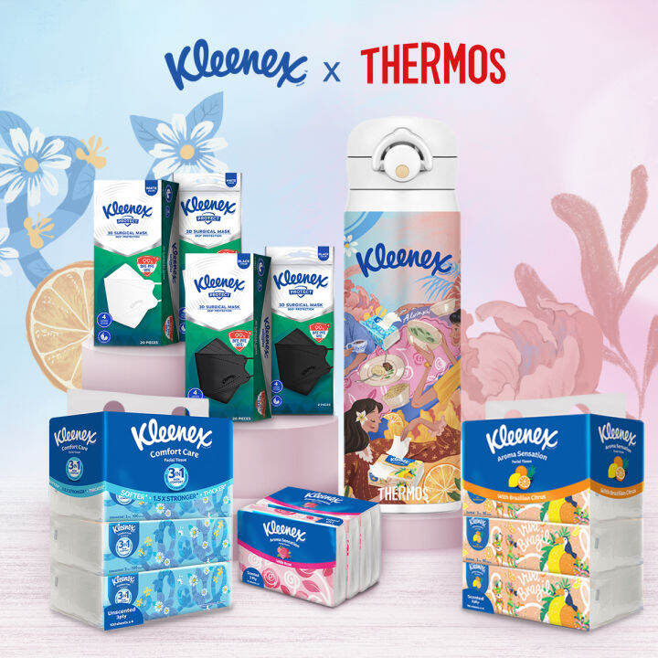 Special Package Kleenex x Thermos - Facial Tissue, 3D Mask, Tumbler ...