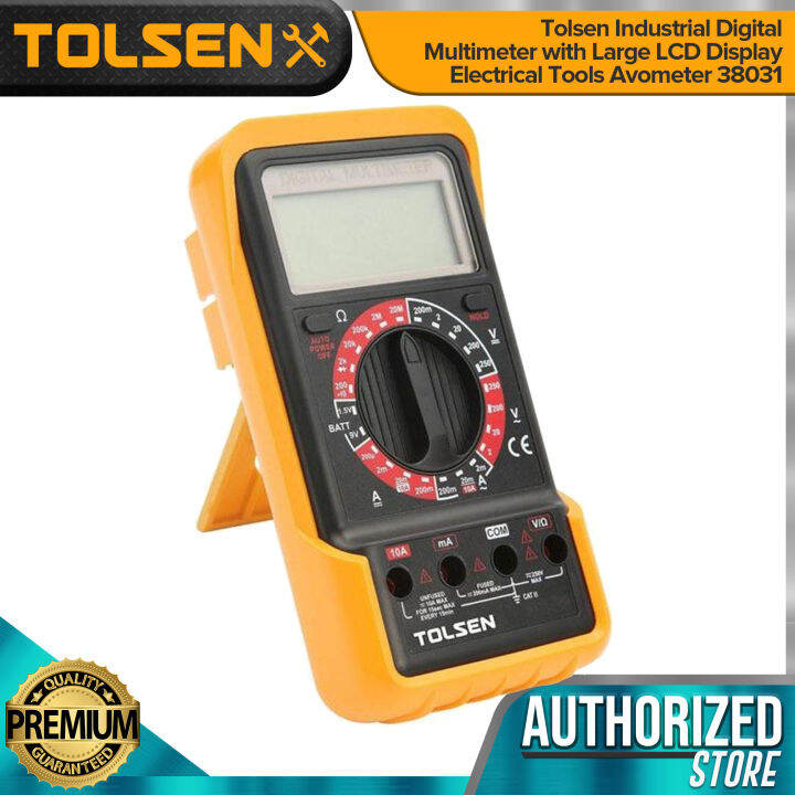 Tolsen Industrial Digital Multimeter with Large LCD Display Electrical ...
