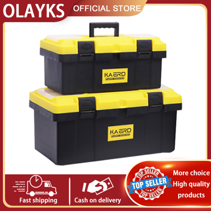 Tool Box Multifunctional Heavy Duty Plastic Tool Box 17"/19" Tool ...