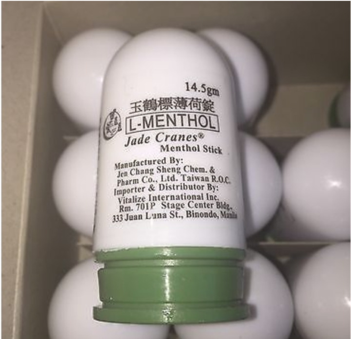 L-Menthol Jade Cranes Menthol Stick Rub Inhaler Big Size | Lazada PH