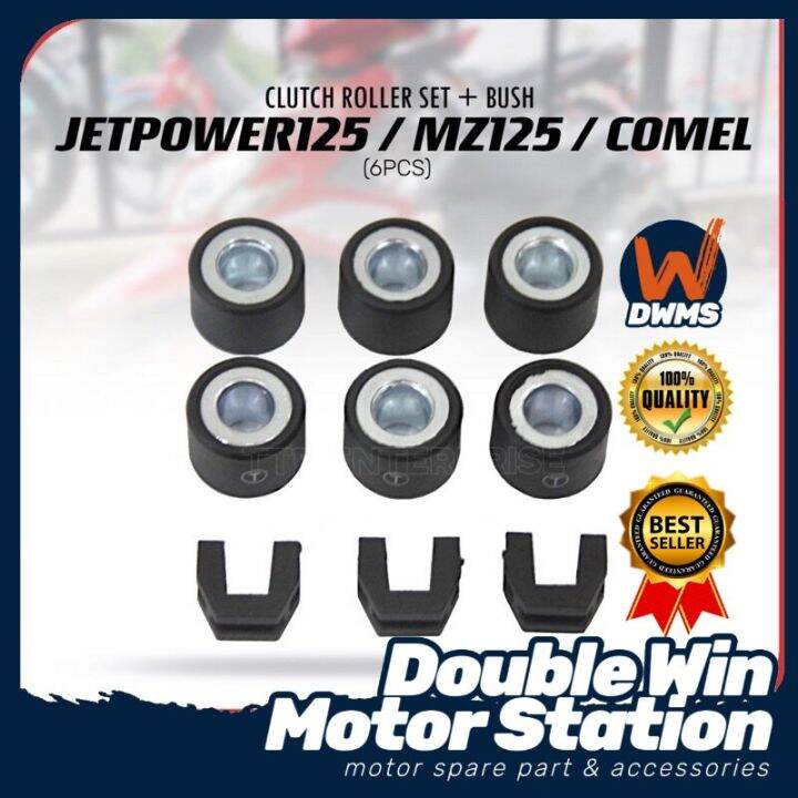 SYM JETPOWER 125 / MZ125 / COMEL CLUTCH ROLLER SET + BUSH (6PCS) JET ...