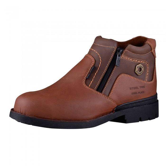 Black Hammer Mid Cut Zip Up Safety Shoes BH4701 | Lazada