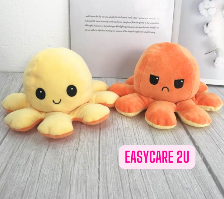 20cm Octopus Reversib Plush Toy Soft Stuffed Toys Cute Baby Gift ...