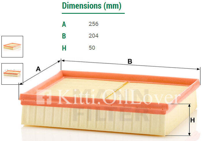 MANN Air filter กรองอากาศ C21001 Nissan Navara NP200 (D23) 2.3 2015 ...