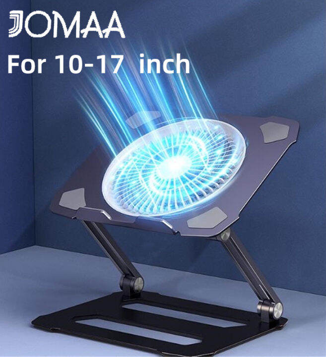 JOMAA Laptop Stand with Cooling Fan Big Adjustable Ergonomic Notebook ...