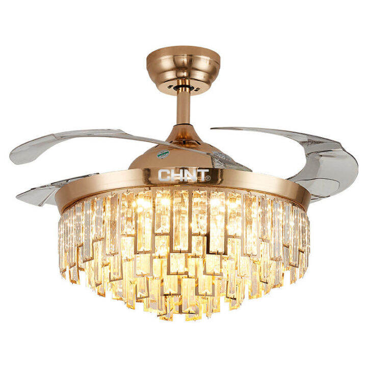 CHNT Crystal Chandelier Sale Ceiling Fan With Light Remote Control 42 ...