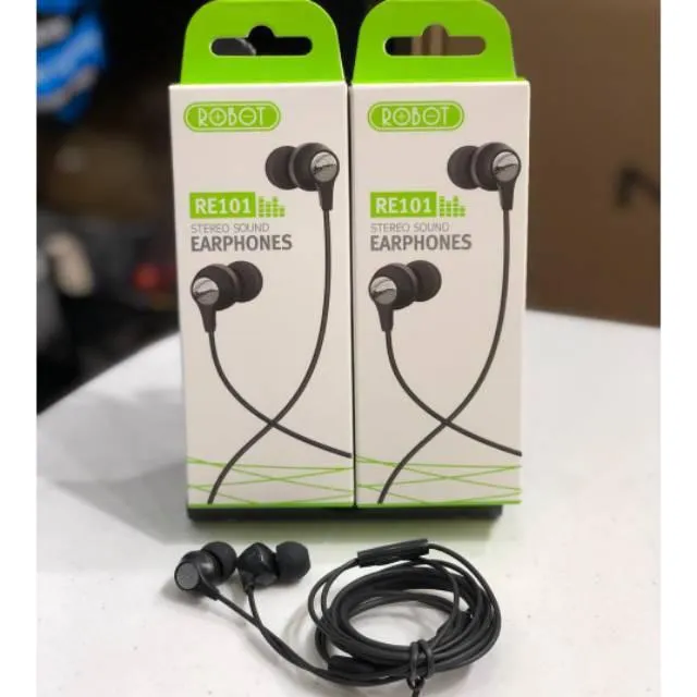Robot RE101 RE101s Headset Earphone Handfree Original Bergaransi Resmi ...