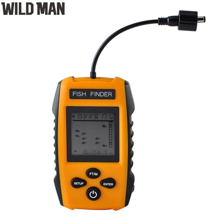 Portable 100m LCD Wired Sonar Sensor Fish Finder Depth Locator ...