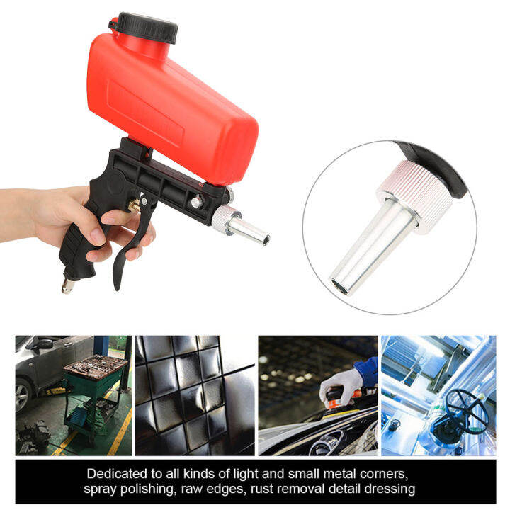 Sandblasting Gun 700cfm Mini Portable Hand-Held Gravity Pneumatic Sand ...