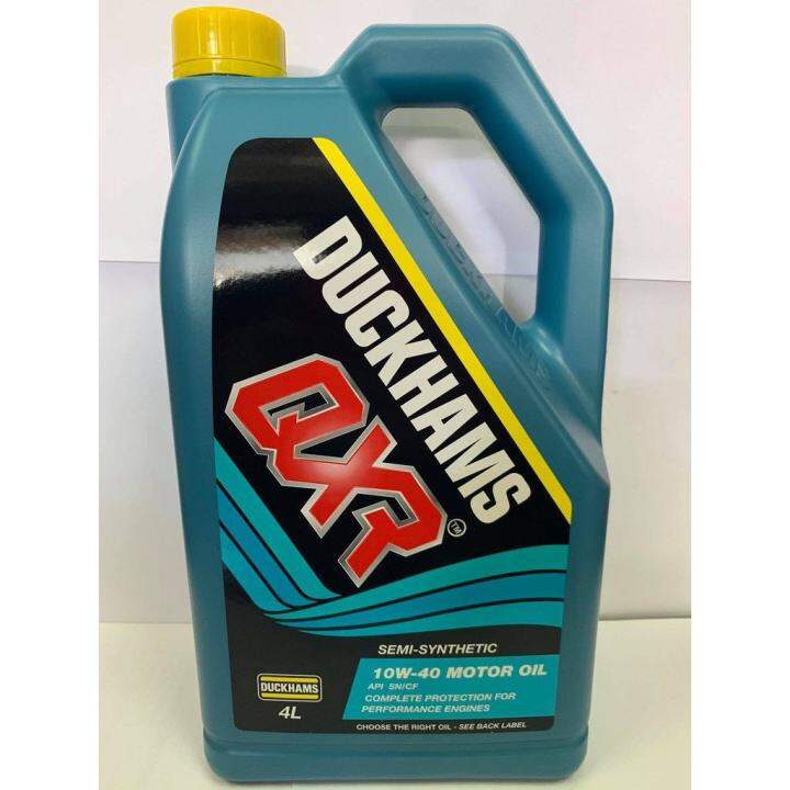 DUCKHAMS QXR SEMI-SYNTHETIC ENGINE OIL 10W-40 SN/CF 4LT | Lazada