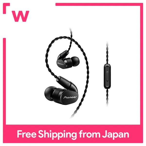 Pioneer SE-CH5T earphone canal type / hi-res corresponding black SE ...