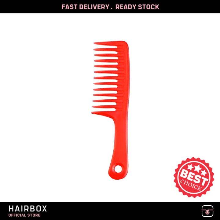 PROFESSIONAL Transparent Giant Comb (RED) (HB) | Lazada