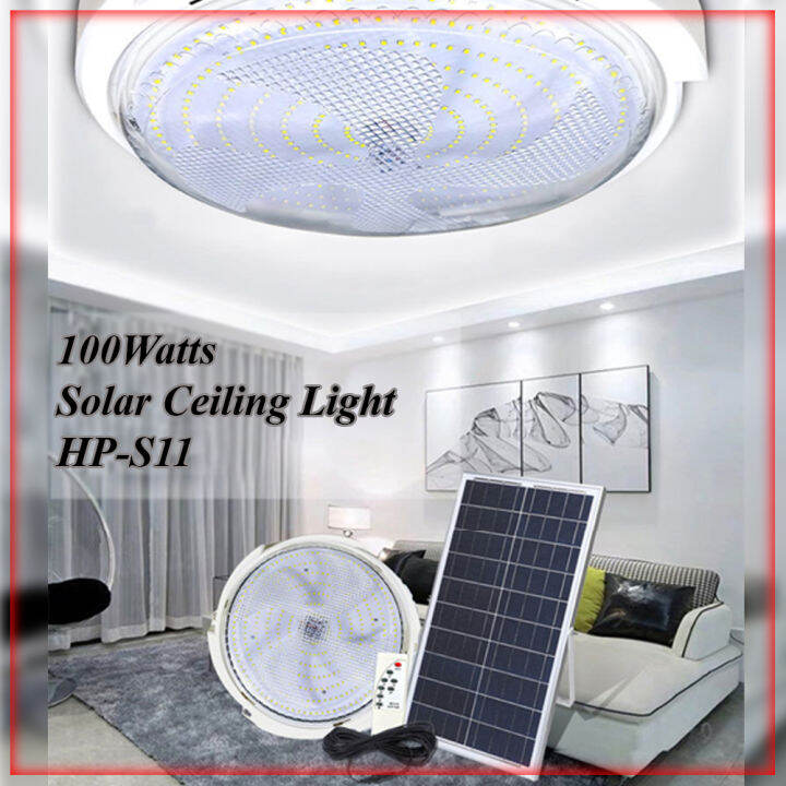 LED Solar Ceiling lamp with Solar Panel Best for Pavilions, Balconies ...