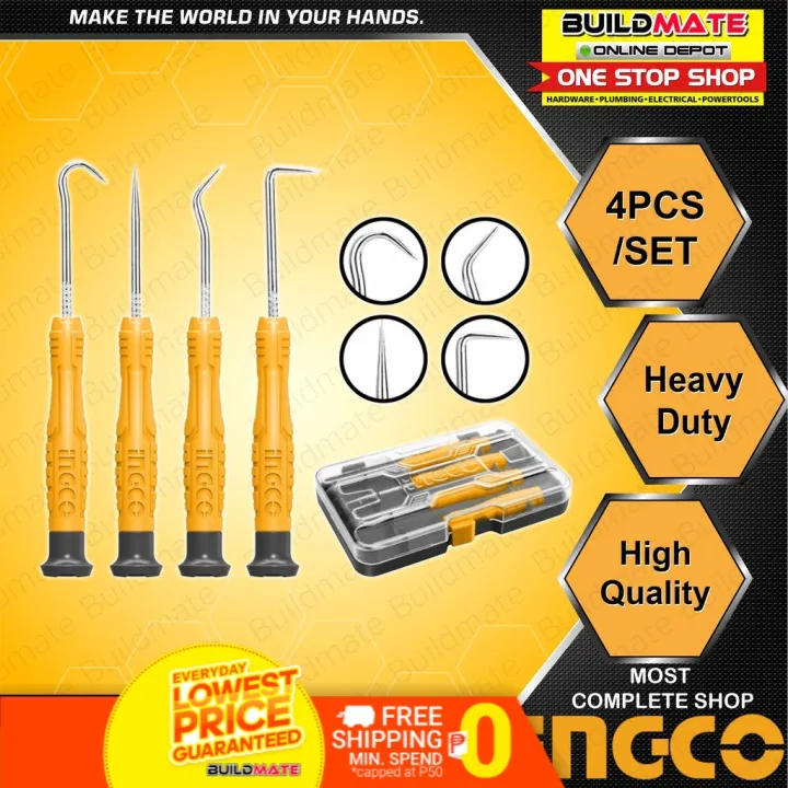 INGCO Mini Hook & Pick Set 4PCS/SET HKPHS0401 •BUILDMATE• IHT | Lazada PH