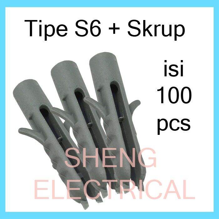 Baut Dinding S6 Penguat Sekrup Penahan Skrup Mur Baut Tanam Tembok ...