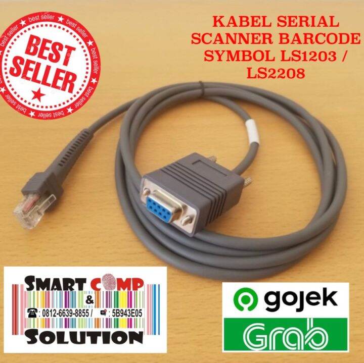 Kabel scanner Barcode Symbol Serial - LS1203 / LS2208 | Lazada Indonesia