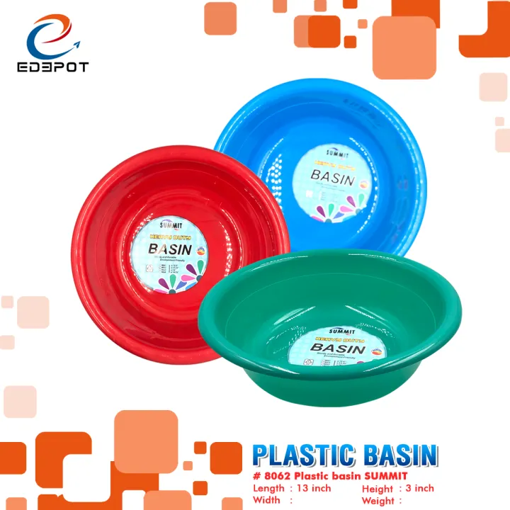 New Edepot 8062 Summit Plastic Wash Basin Colored with FREE tabo ...