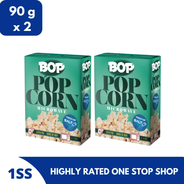 BOP Pop Corn Microwavable Pinch Of Salt Flavor, 90g (3 Bags Inside) set ...
