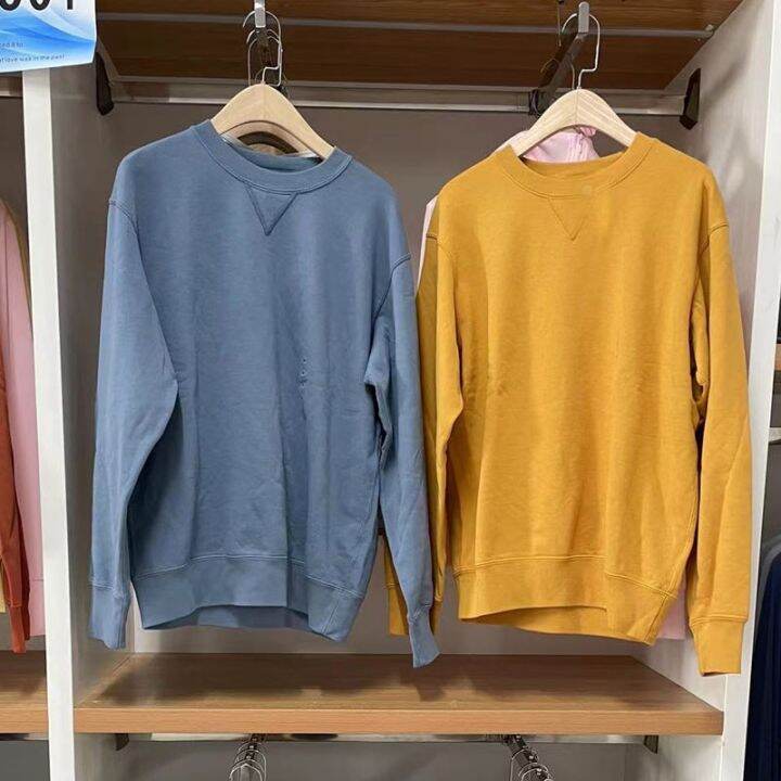 UNIQLO เสื้อสเวตเตอร์คู่แขนยาวสำหรับผู้หญิง/ในฤดูใบไม้ร่วงผู้ชายคู่ ...