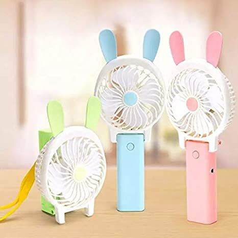 the cartoon mini Cute Foldable USB ReChargeable Fan With Ears - 1 pc ...