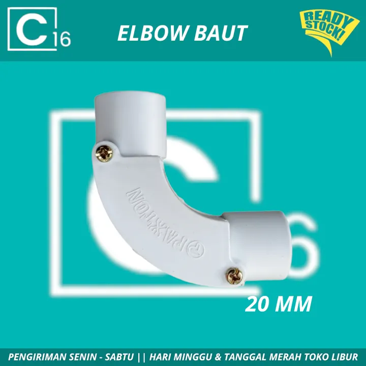 Elbow Baut PVC 20MM Sambungan pipa L Knee Baut Siku | Lazada Indonesia