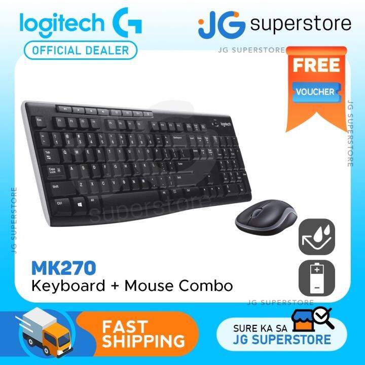 Logitech MK270 Wireless Office Keyboard Mouse Combo Bundle for Desktop ...