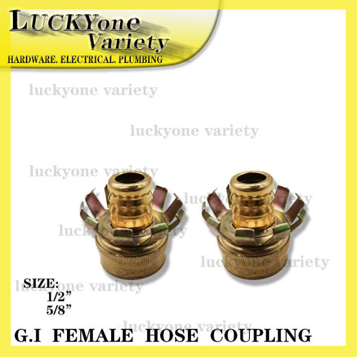G.I FEMALE HOSE COUPLING ( 1/2" , 5/8" ) | Lazada PH