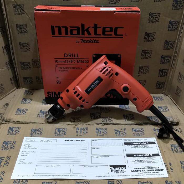 MESIN BOR TANGAN BESI KAYU 10MM MAKTEC MT605 - TOKOASMA | Lazada Indonesia