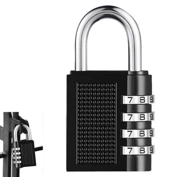 Combination Padlock Outdoor 4 Digit Long Shackle Waterproof Password ...