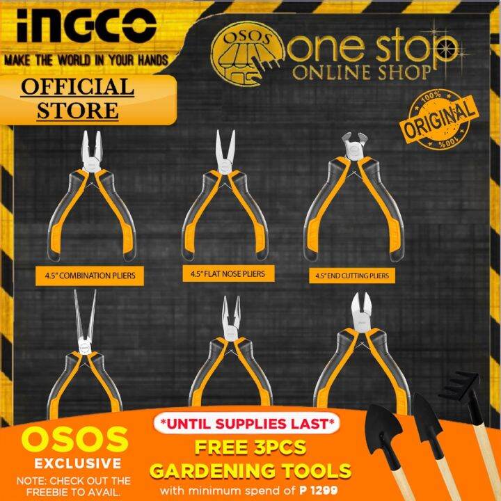 Ingco Tools Original 6pcs Mini Pliers Set 4.5inches(115mm) HMPS06115 ...