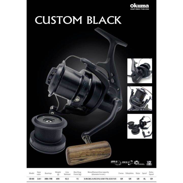 SALE！Okuma Custom Black CB-80 serving reel | Lazada PH