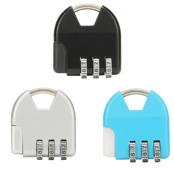 Mini Luggage Password Padlock Zinc Alloy 3 Digit Code Luggage Password ...