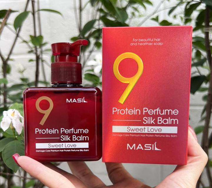 Masil 9 Protein perfume silk balm 180ml. มาส์กบาล์มบํารุงผม (กล่องแดง) | Lazada.co.th
