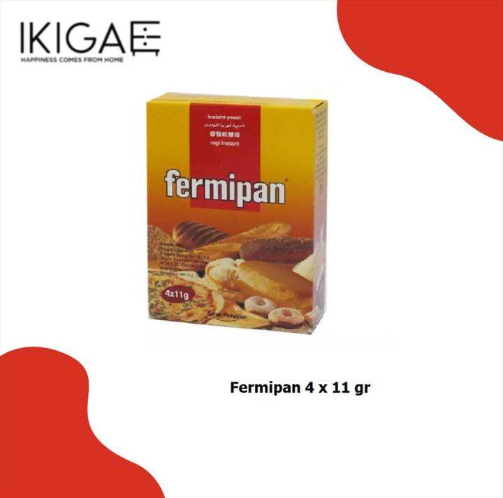 Ragi Fermipan / Ragi Instant Dry Yeast / Ragi kering 11gr x 4 sachet ...