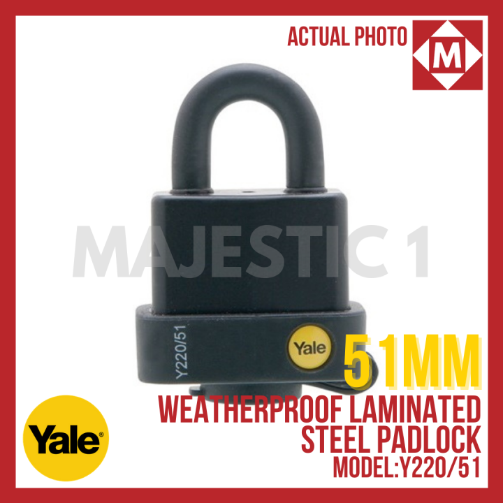 Yale 51mm Weatherproof Laminated Steel Padlock Y220/51 | Lazada PH