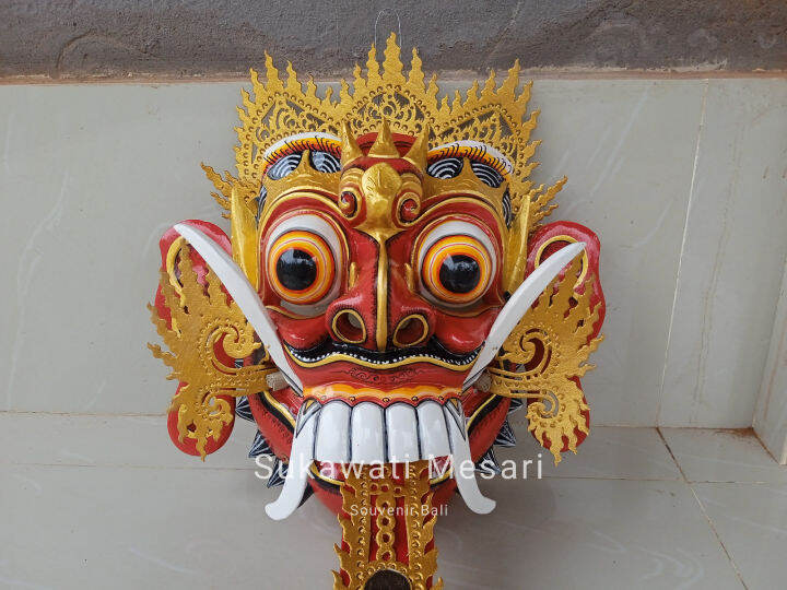 Topeng Tapel Rangda Bali Halus Jumbo Kualitas Pentas Lengkap Dengan ...