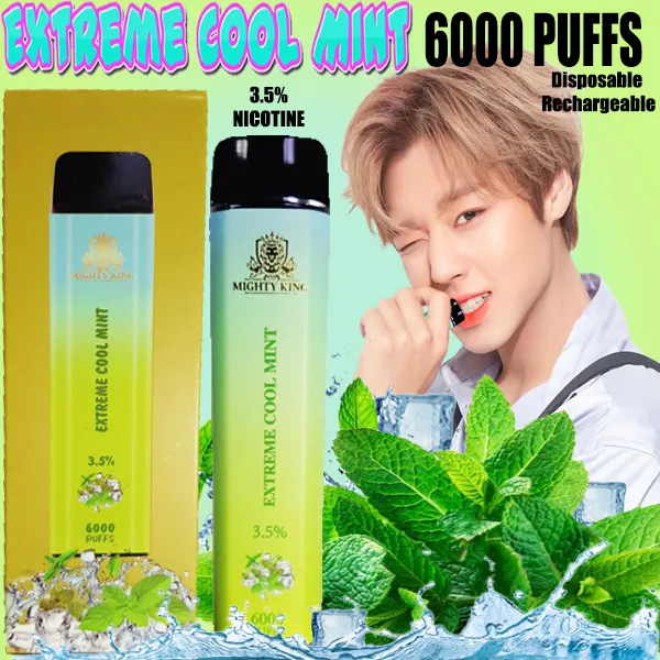 LEGIT MIGHTY KING Rechargeable Disposable PUFF PLUS ( EXTREME COOL MINT ...