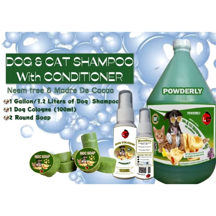 Dog Cat Shampoo w Conditioner made from Neem tree Madre de Cacao with ...
