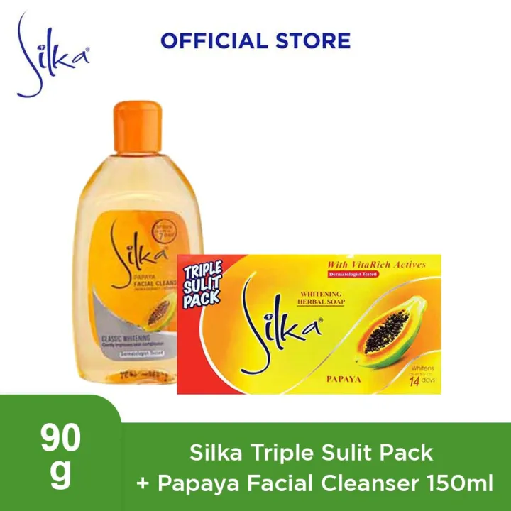 Silka Triple Sulit Pack + Papaya Facial Cleanser 150ml | Lazada PH