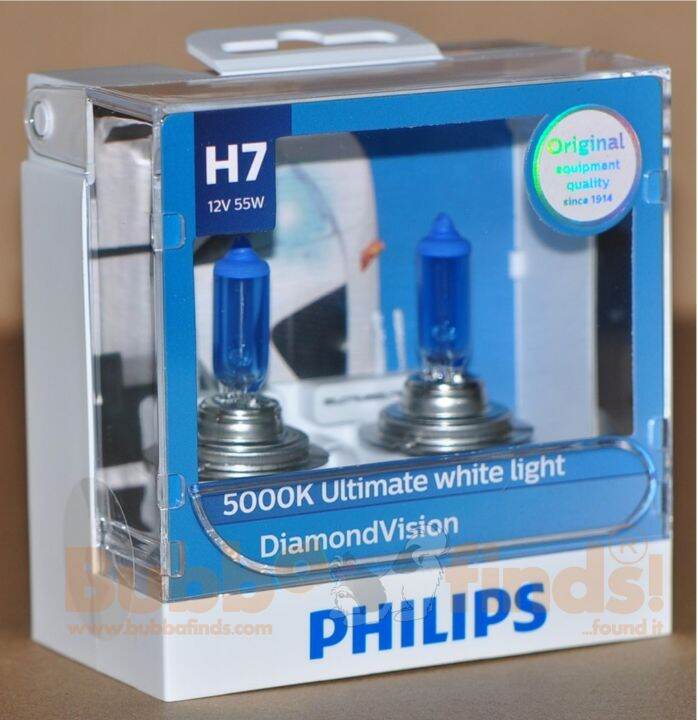 Genuine Philips Diamond Vision H7 headlamp bulb (not LED) - PAIR ...