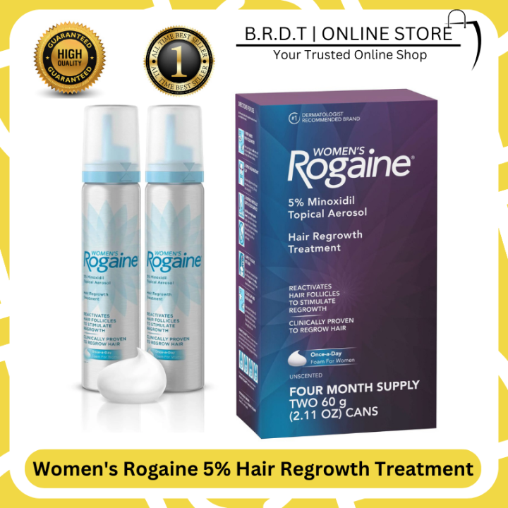 Womens Rogaine 5 Minoxidil Topical Aerosol Hair Regrowth Treatment